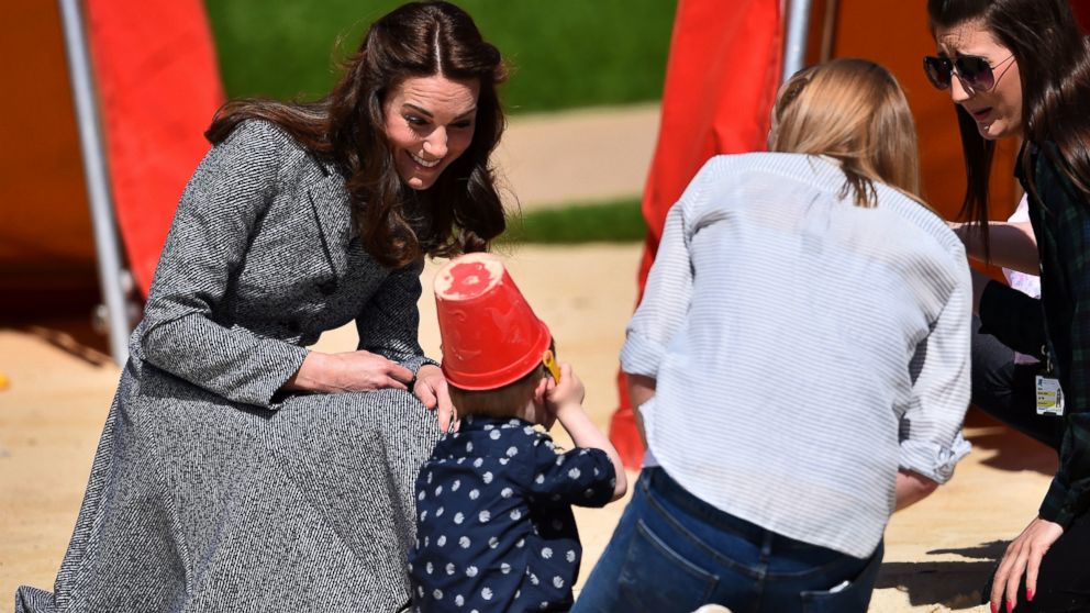 Duchess Kate Visits Children's Playground - ABC News