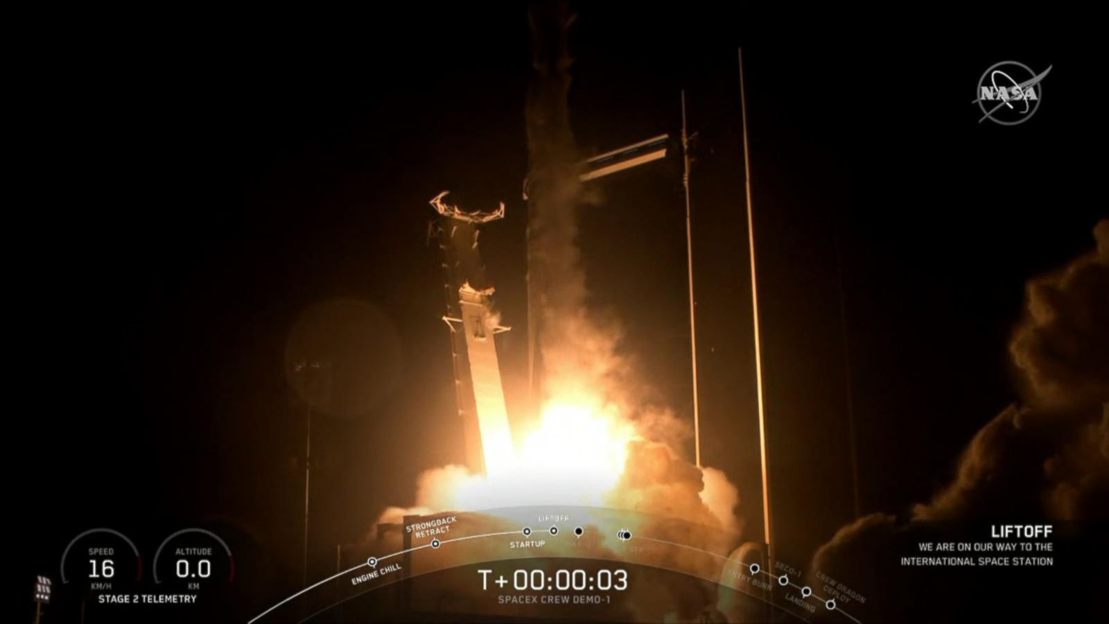 Historic SpaceX test flight bound for International Space Station ...