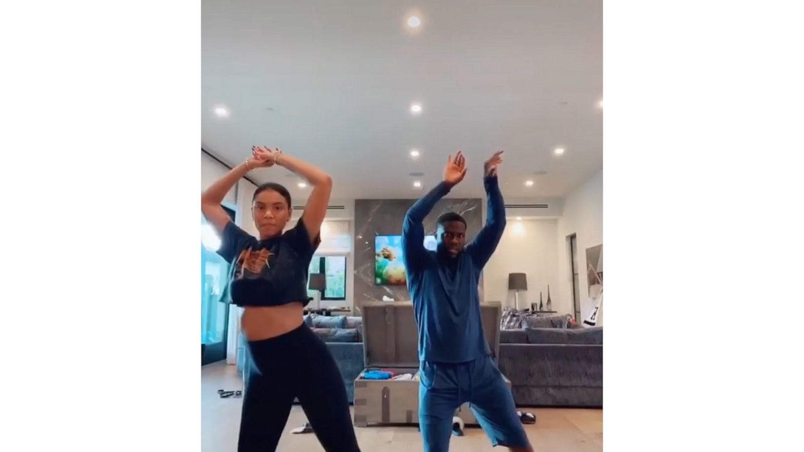 Kevin Hart and Eniko Parrish dance to ‘Thriller’ for a fun quarantine ...