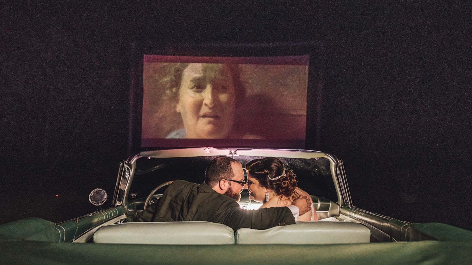 This drive-in movie themed wedding is stunning - Good Morning America