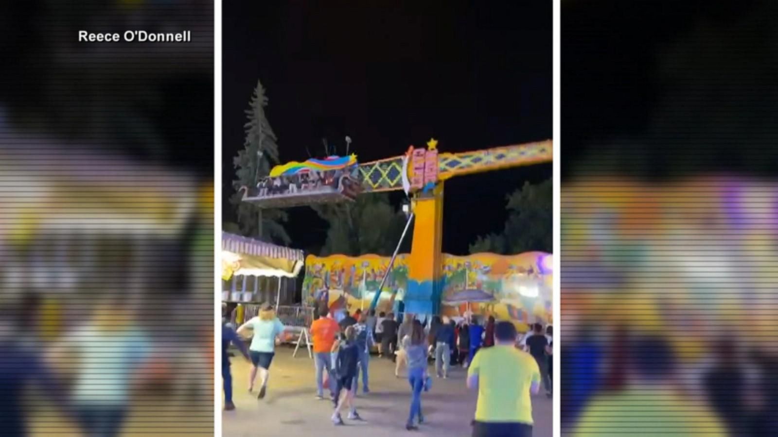 Hero bystanders save carnival ride-goers after nearly tipping over ...