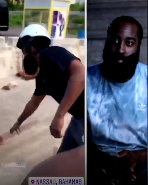 James Harden Family James Harden & Kids Foot Locker Team Up For