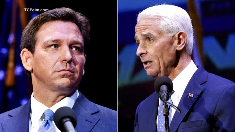 Video Ron Desantis And Charlie Crist Face Off In Florida Gubernatorial
