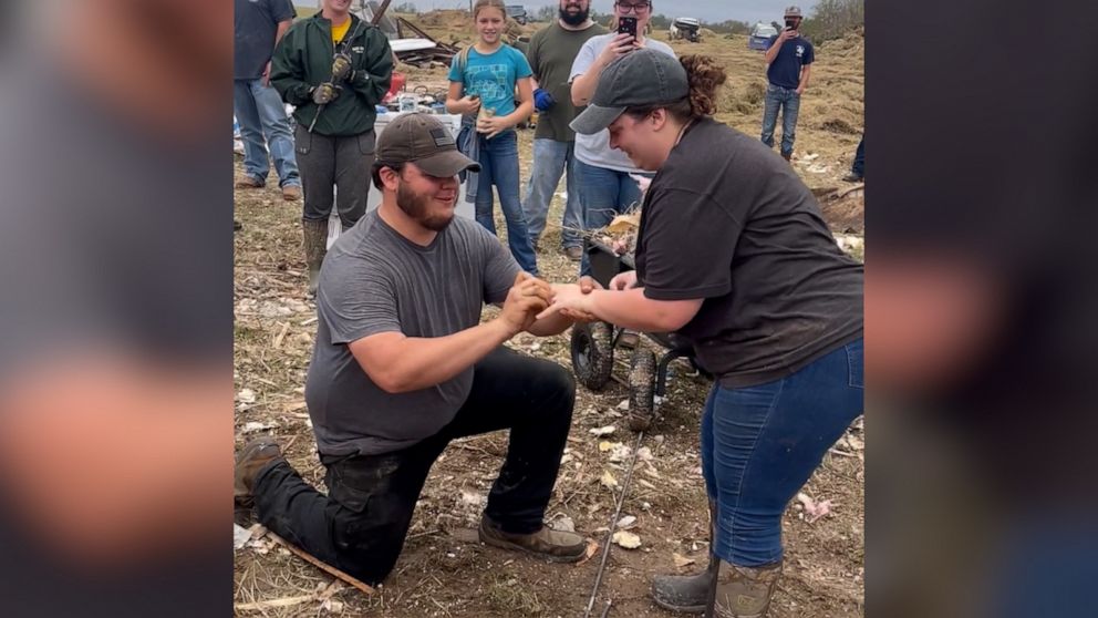 Couple Gets Engaged After Finding Lost Ring During Tornado Clean Up Gma