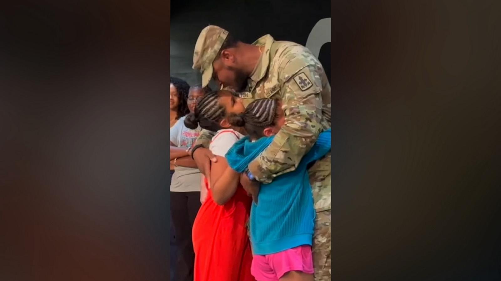 Deployed Dad Surprises Daughters In Elaborate School Assembly Plan