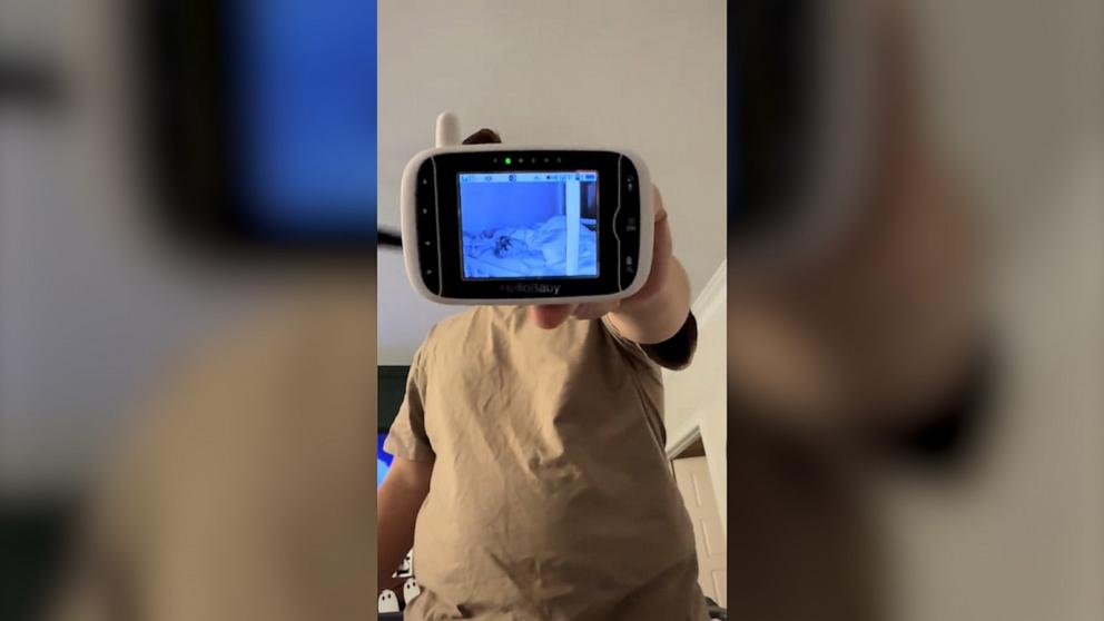 When your toddler realizes you can see and hear them on camera | GMA