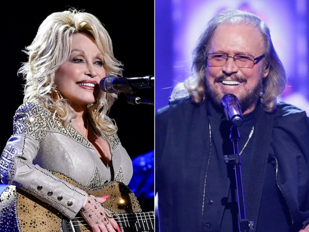 Barry Gibb And His Daughter Singing