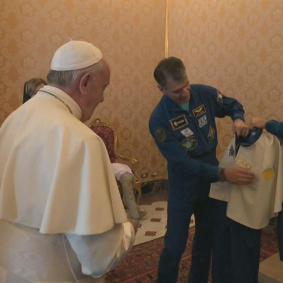 Astronauts Prepare Pope Francis For Space NASA Astronauts Butch