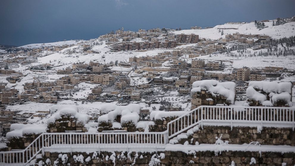 Snowstorm Sweeps Through Middle East - ABC News