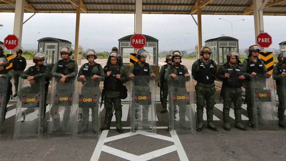 Humanitarian aid for Venezuelans stored at bridge crossing border as ...
