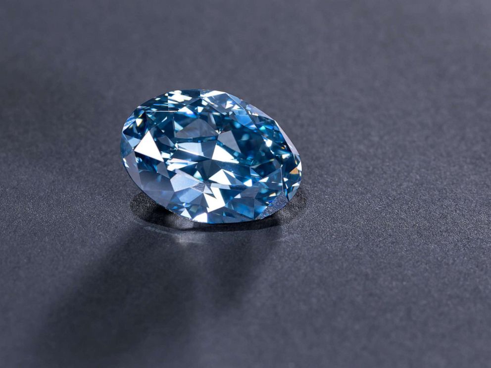 Rare 20 carat Blue Diamond Unveiled In Botswana ABC News