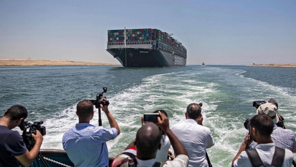 Ship that blocked Suez Canal set free after settlement agreement - ABC News