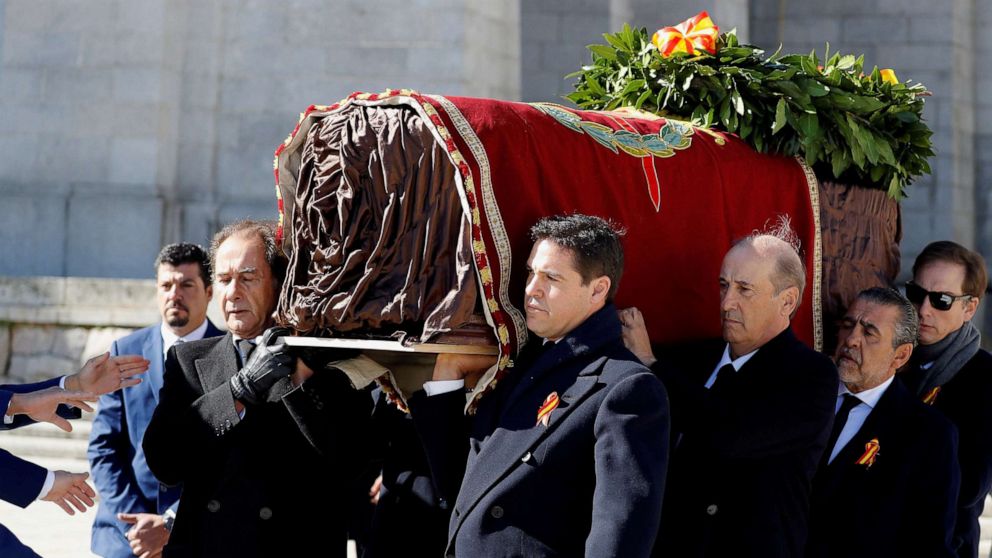 Body of dictator Francisco Franco exhumed in Spain amid protests ...