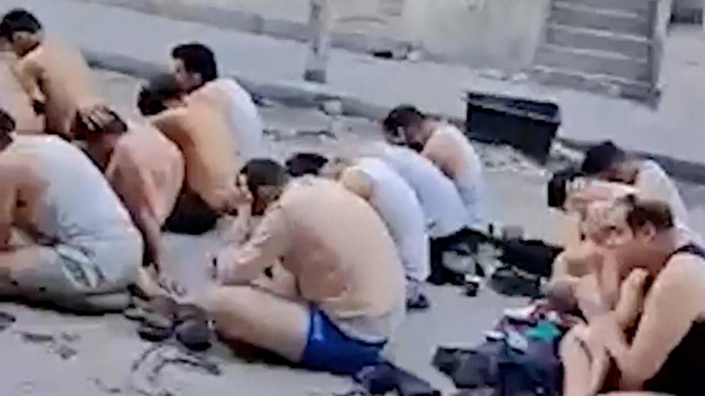 Video Of Palestinians Stripped Forced To Sit Outside By Idf Soldiers