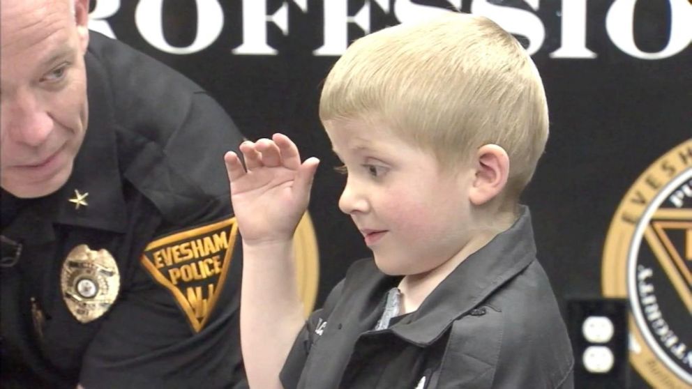 Child battling rare brain cancer becomes honorary cop for a day - ABC News Child battling rare brain cancer becomes honorary cop for a day - ABC News