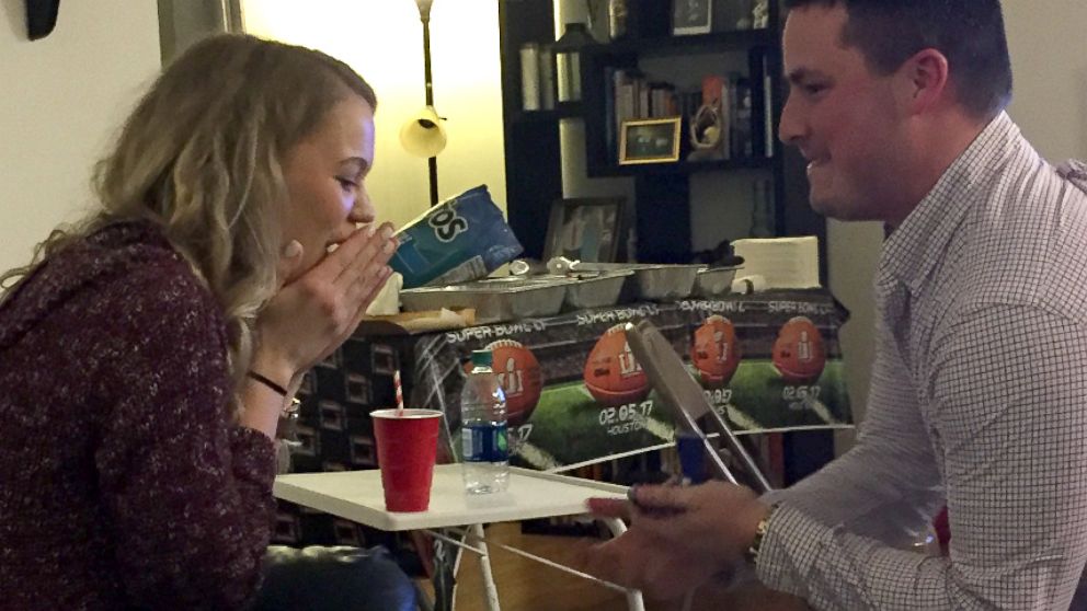 Man Proposes to Girlfriend by Appearing in Televised Super Bowl ...