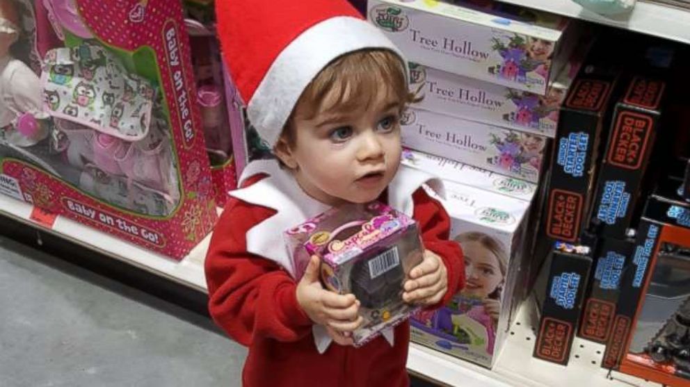 18-month-old Elf on the Shelf uses adorable photos to raise toys for ...