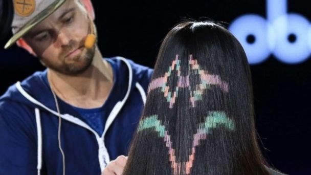 This pixelated hair is mesmerizing - Good Morning America
