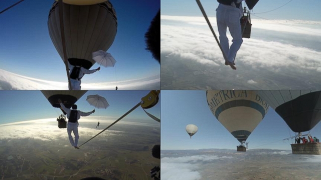 Video Flying Frenchies' Death-Defying Stunt: Tancrede's Walk Seen at ...