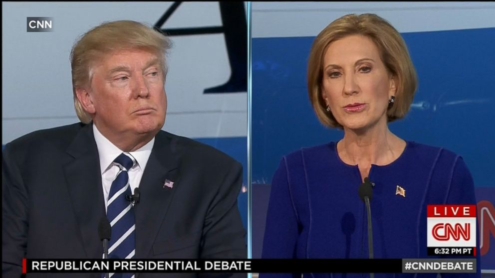 Video Donald Trump Carly Fiorina Discuss Business At Gop Debate Abc News
