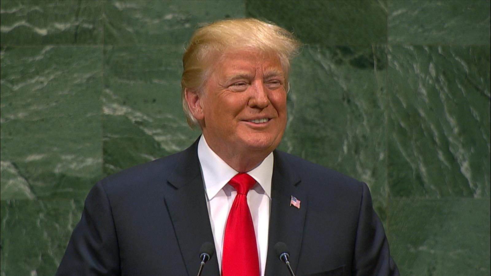 Trump greeted with laughter while touting his administration's ...