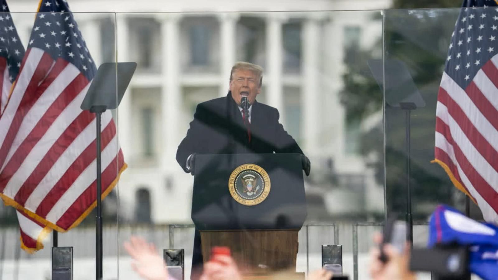 President Donald Trump says speech before riot was “totally appropriate ...