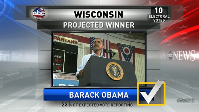 Video President Obama Projected to Win Wisconsin - ABC News