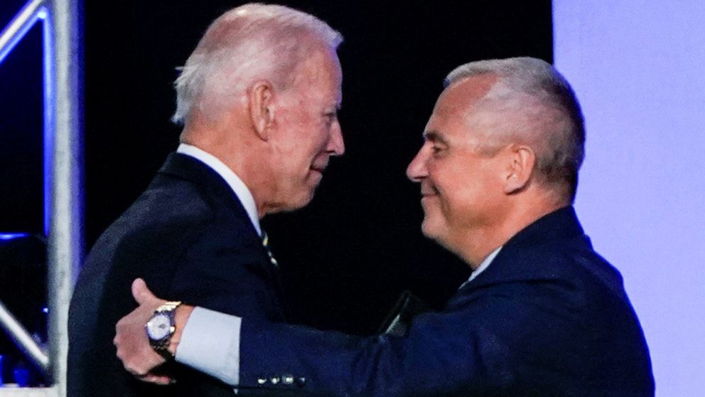 Biden brushes off accusations with joke about 'permission' to hug male ...