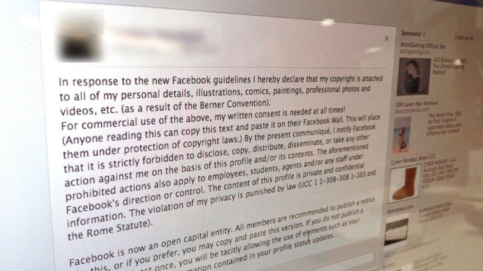 Facebook Copyright Hoax Goes Viral Again - ABC News