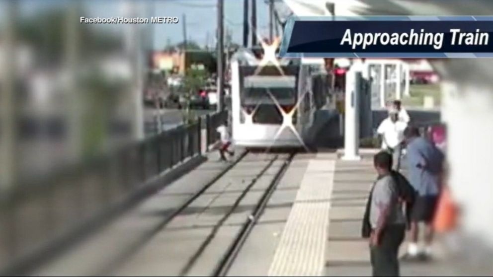 Boy has close call with train in Houston - ABC News