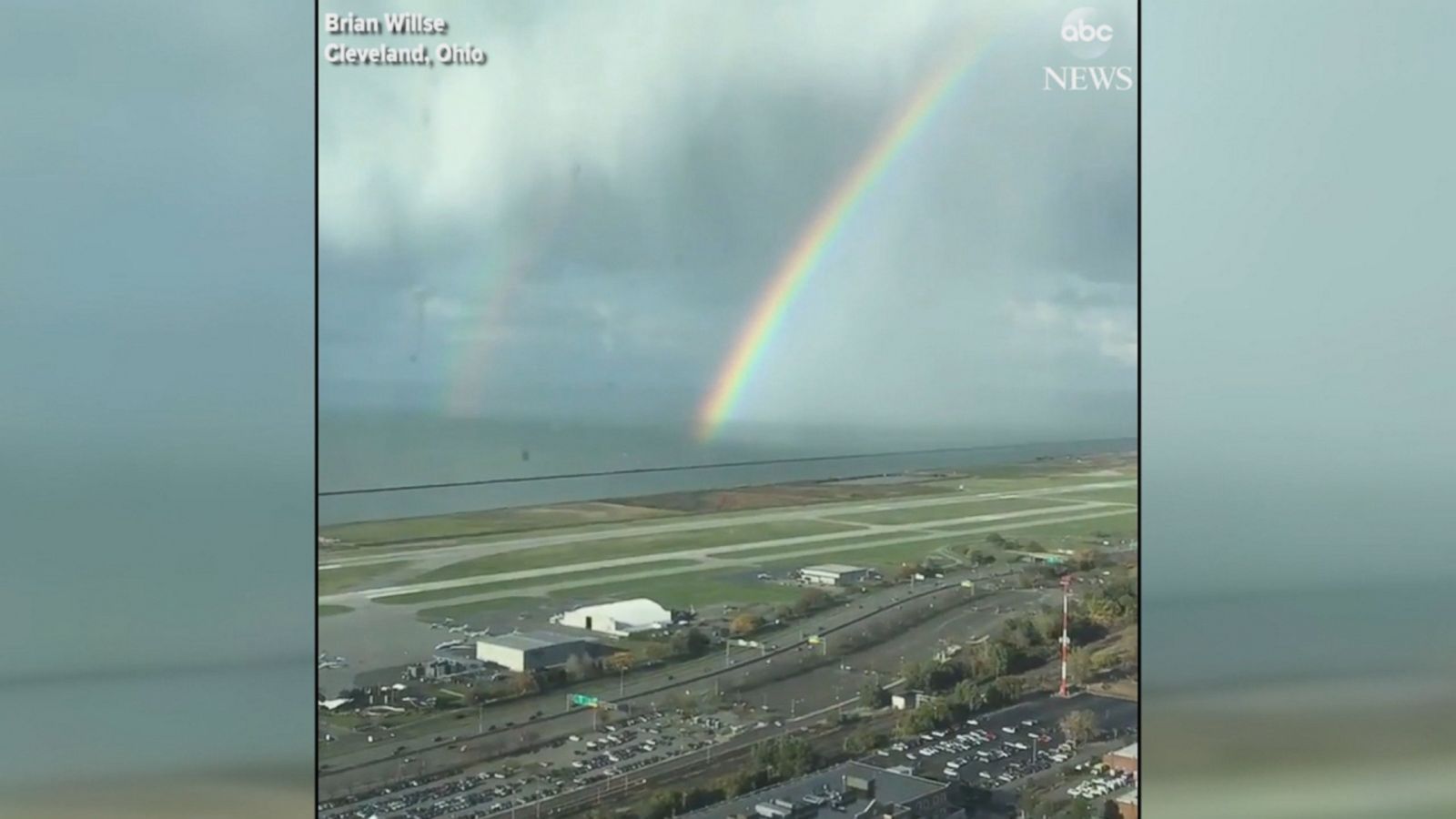 Double rainbow appears over Cleveland - Good Morning America