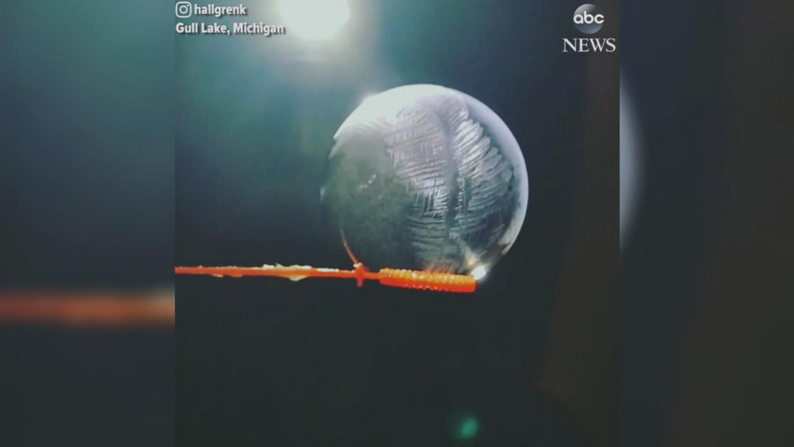 It's so cold, bubbles are freezing - Good Morning America