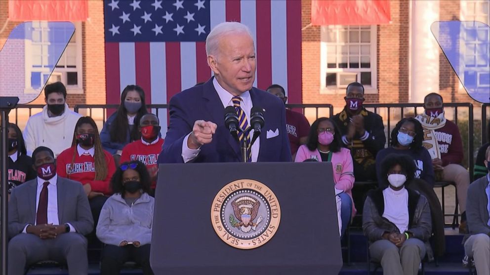 Video Joe Biden addresses voting rights in the US - ABC News