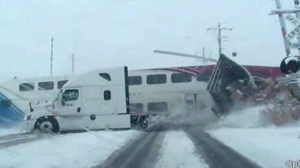 Passenger Train Crashes Through FedEx Truck in Shocking Video - ABC News