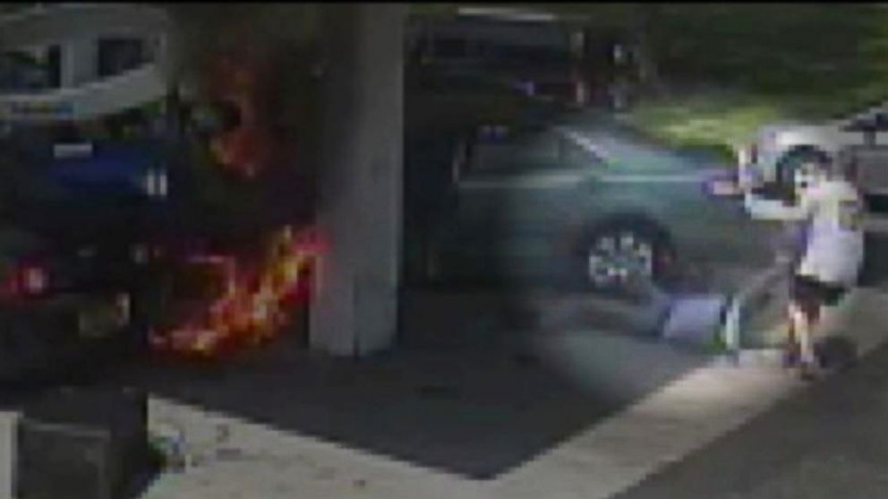 Hero Cop Rescues Man From Gas Station Fire Abc News