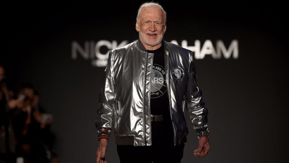 From Moonwalk to Catwalk: Buzz Aldrin Models at New York Fashion Week ...