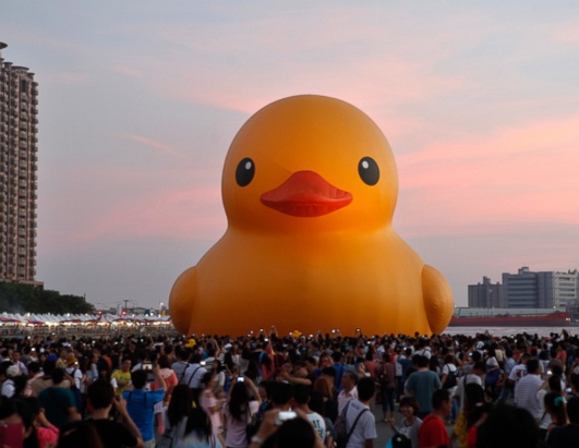 Giant Rubber Duck Arrives in Pittsburgh Picture | Giant Rubber Duck at ...