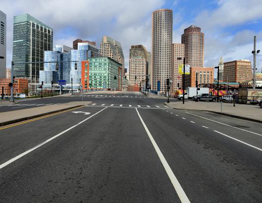 Manhunt Empties Boston Picture | Everyone inside for safety reasons ...