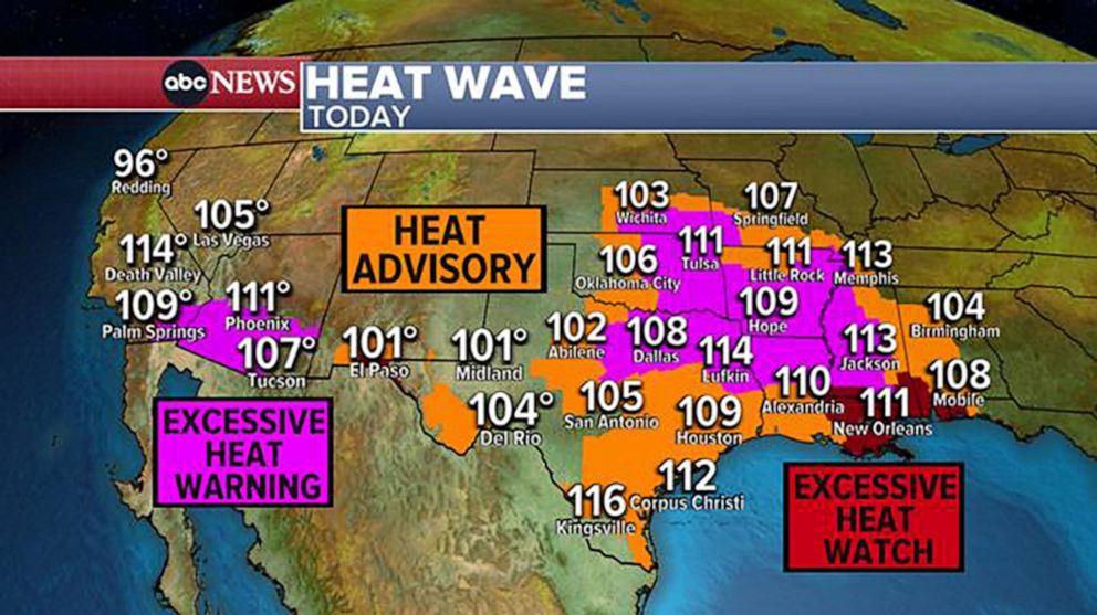 New heat wave in the South and West has 13 states under alerts - Good ...