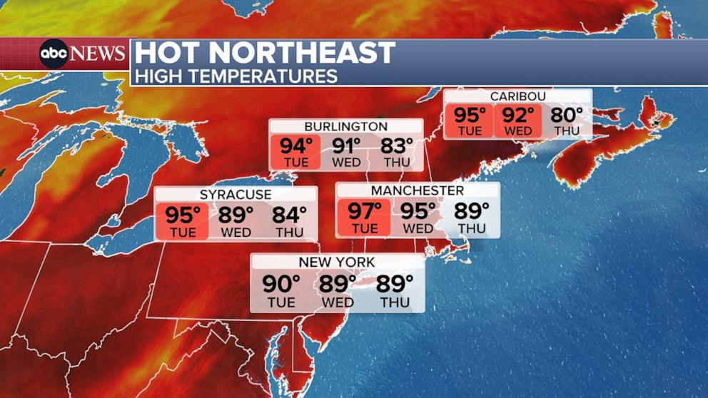 Us Map High Temperatures