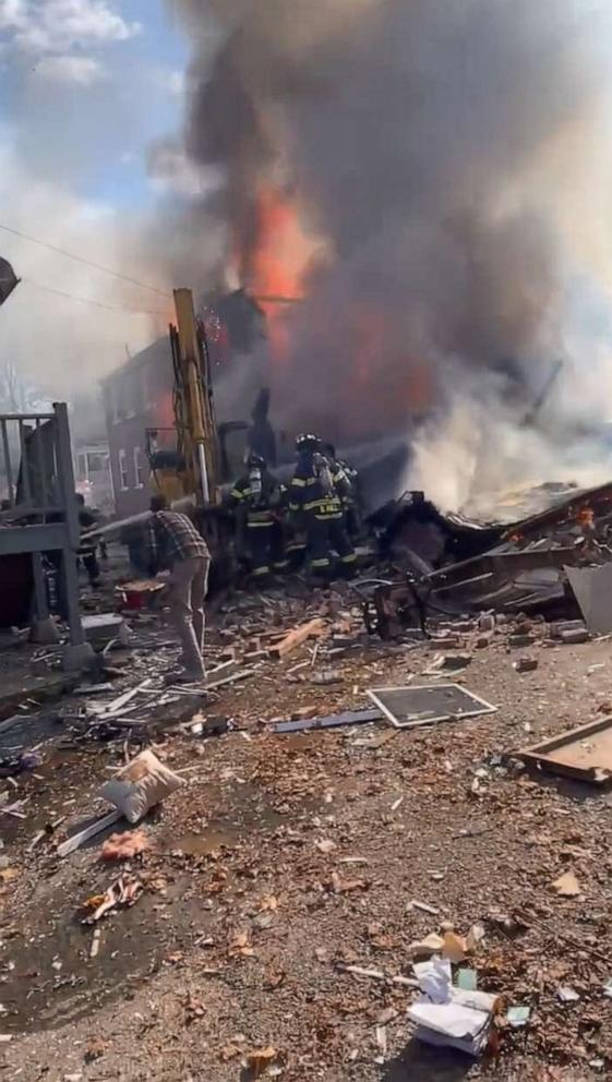 15 injured in fire, building collapse following gas line rupture in New ...