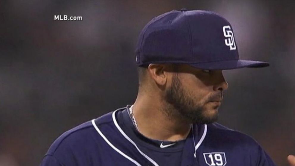 Padres Pitcher First To Use Protective Baseball Cap ABC News Padres Pitcher First To Use Protective Baseball Cap ABC News