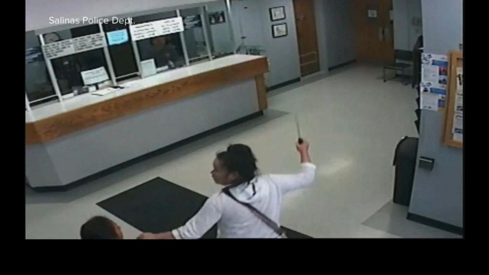 Video Woman Holds Hostage At Knifepoint In California Police Precinct