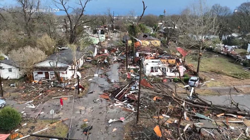 Line of storms headed east after hitting Alabama with tornadoes | GMA